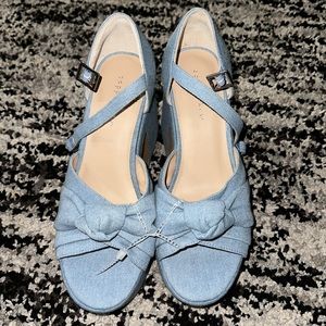 Copper Key | Shoes | Copper Key Picnic Denim Platform Sandals Size 95 ...